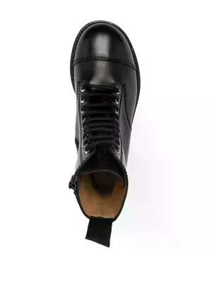 Toga Stud-embellished Leather Boots - Black