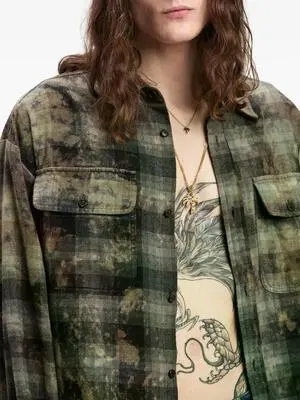 Palm Angels Logo-print Check-pattern Shirt