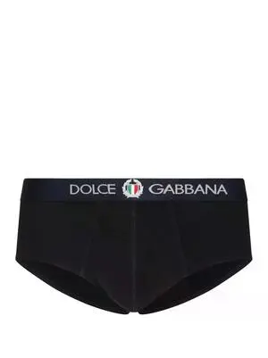 Dolce & Gabbana Logo-waistband Briefs - Black