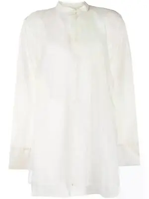 RÓHE Button-up Band-collar Blouse