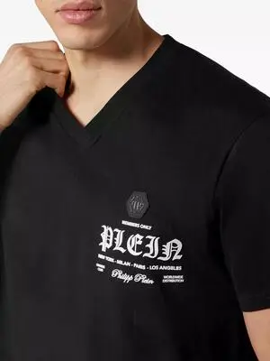 Philipp Plein Logo-print V-neck T-shirt