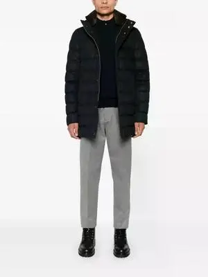 Herno Quilted Padded Coat With Detachable Faux-fur Collar
