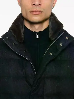 Herno Quilted Padded Coat With Detachable Faux-fur Collar