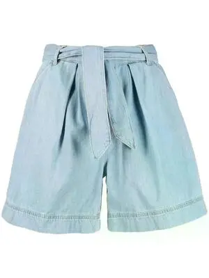 Pinko Belted Denim Shorts
