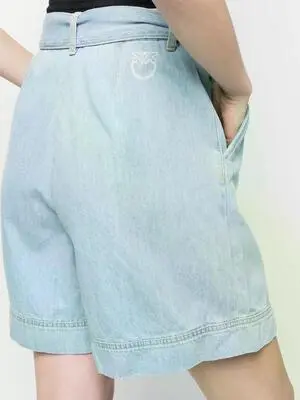 Pinko Belted Denim Shorts