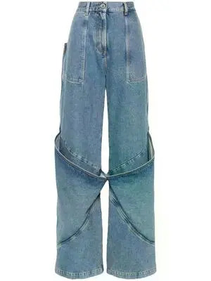 Attico Contrast Stitching Jeans For Women