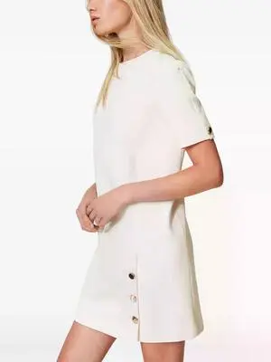 TWINSET Short Sleeve Mini Dress With Decorative Buttons