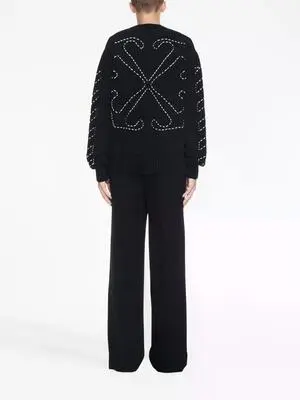 Off-White Arrows-embroidery Crew-neck Jumper