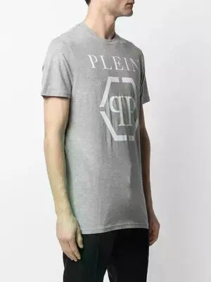 Philipp Plein Ss Hexagon Cotton T-shirt - Grey