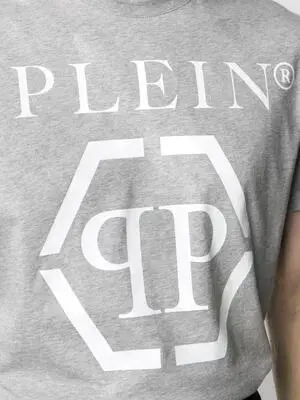 Philipp Plein Ss Hexagon Cotton T-shirt - Grey