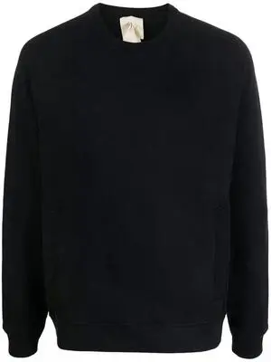 TEN C Cotton Jersey Fleece Crewneck Sweatshirt - Black