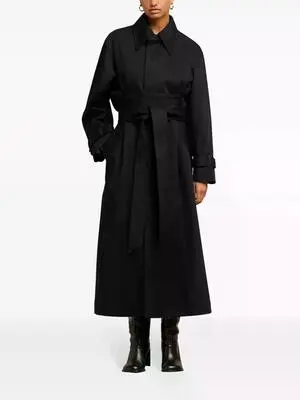 AMI Paris Belted Cotton Gabardine Trench Coat