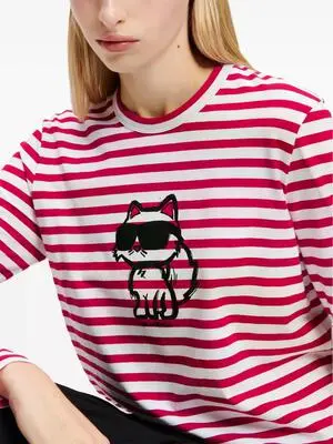 Karl Lagerfeld Ikon Stripe-print T-shirt