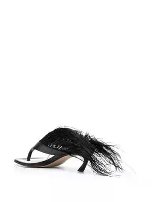 LANVIN Feather Swing 65 Leather Sandals