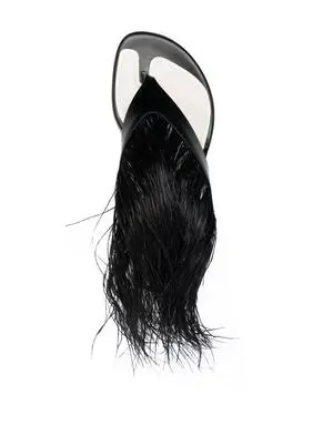 LANVIN Feather Swing 65 Leather Sandals