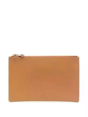 Il Bisonte Embossed-logo Detail Wallet - Neutrals