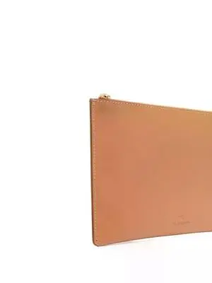 Il Bisonte Embossed-logo Detail Wallet - Neutrals