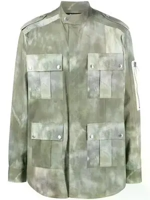 Balmain Faded-effect Military Jacket