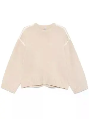TOTEME Embroidered-trim Knit Sweater