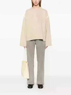 TOTEME Embroidered-trim Knit Sweater