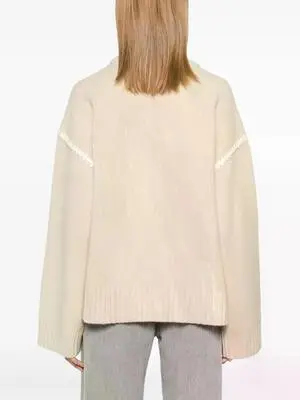 TOTEME Embroidered-trim Knit Sweater