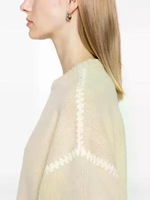 TOTEME Embroidered-trim Knit Sweater