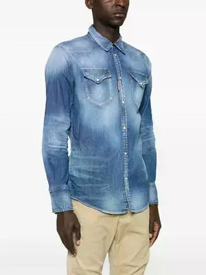 Dsquared2 Stonewashed Denim Shirt