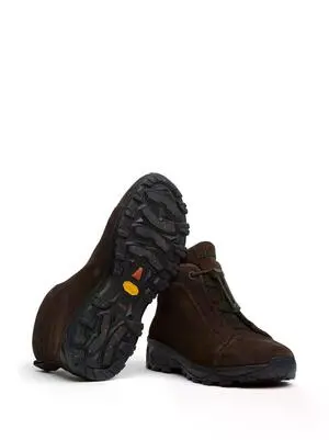 Zegna Triple Stitch Vetta Suede Sneakers - Brown