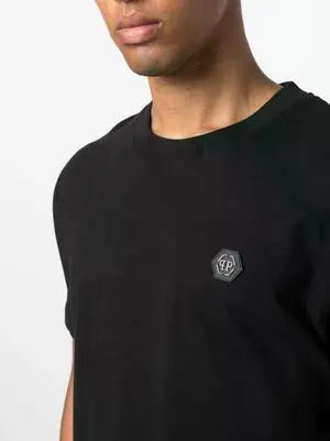 Philipp Plein Skull&bones-print Cotton T-shirt - Black