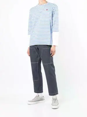 Play Comme Des Garcon Striped Long-sleeve T-shirt