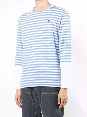 Play Comme Des Garcon Striped Long-sleeve T-shirt