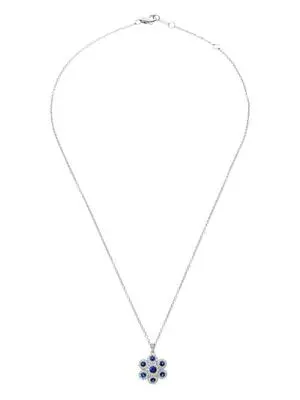LEO PIZZO 18k White Gold Augusta Sapphire And Diamond Necklace - Silver
