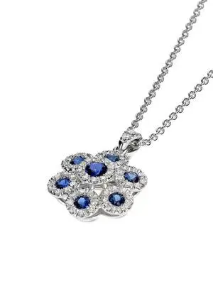 LEO PIZZO 18k White Gold Augusta Sapphire And Diamond Necklace