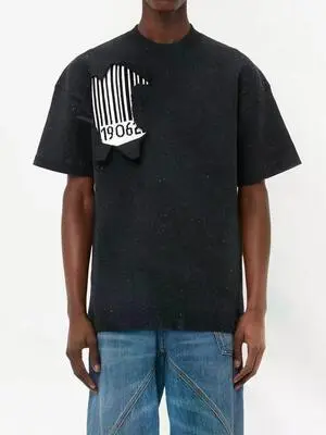 JW Anderson Barcode-print Short-sleeved Sweatshirt