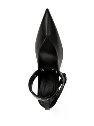 1017 Alyx 9sm Leather Pointed-toe Pumps With Buckle-fastening Ankle Strap