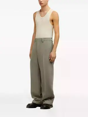 AMI Paris Wide-leg Knitted Trousers