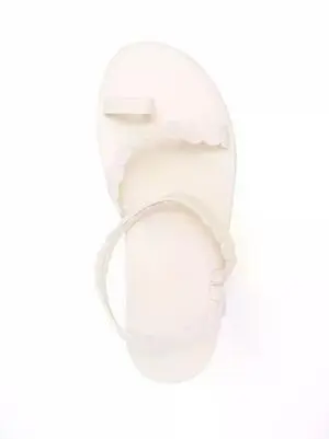 ANCIENT GREEK SANDALS Off-white Leather Single Toe Strap Sandals