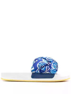 La DoubleJ Treccia Braided Flat Slides - Blue