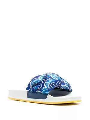 La DoubleJ Treccia Braided Flat Slides - Blue