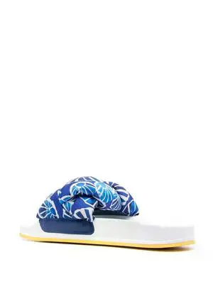 La DoubleJ Treccia Braided Flat Slides - Blue