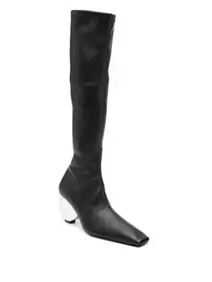 COURREGES Circle 90mm Faux-leather Knee-high Boots