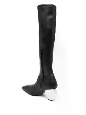 COURREGES Circle 90mm Faux-leather Knee-high Boots