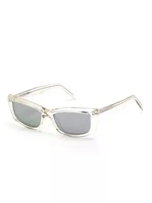 Saint Laurent Sl658 Rectangle-frame Sunglasses - Grey