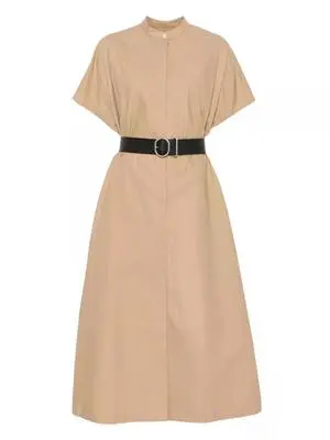 JIL SANDER Belted Midi Dress