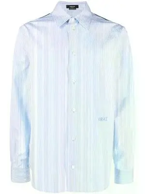 Versace Seashell Baroque Striped Shirt