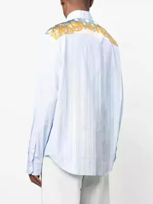 Versace Seashell Baroque Striped Shirt