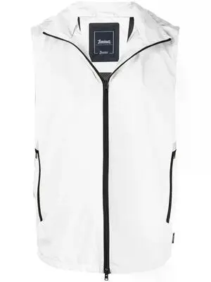 Herno Zip-up Vest With Detachable Hood - Neutrals