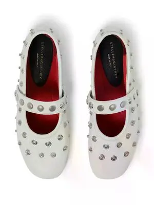 Stella McCartney Stud-embellished Ballerinas - White