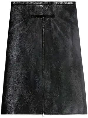 COURREGES Zip-detail Coated Midi Skirt