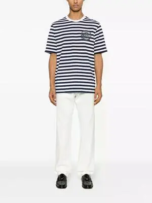 Versace Mid-rise Straight-leg Jeans With Medusa Head Motif - White